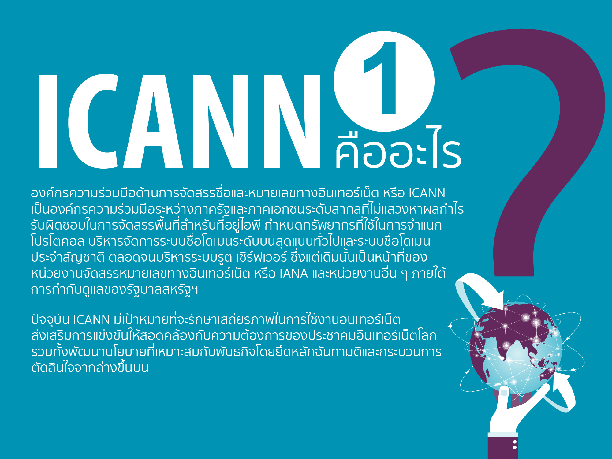 “5 สิ่งควรรู้” เกี่ยวกับ ICANN - สพธอ.